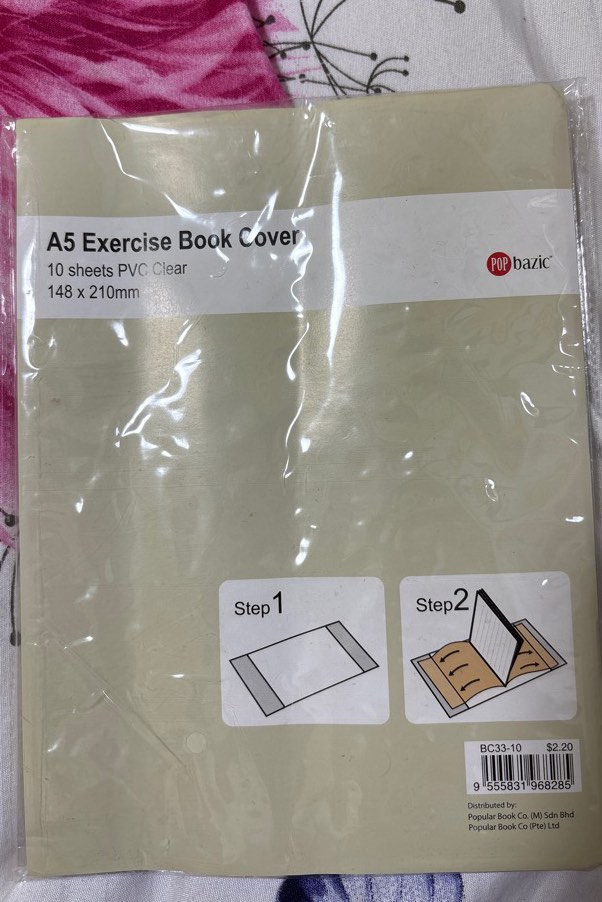 A5 Exercise Book Plastic Cover, Hobbies & Toys, Stationery & Craft, Stationery & School Supplies ...