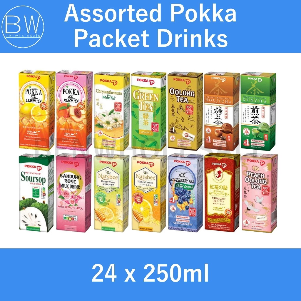 Assorted Pokka Packet Drinks (Green Tea/ Lemon Tea/ Oolong Tea/ Peach ...