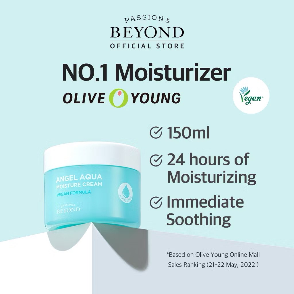 BEYOND Angel Aqua Moisture Cream - 24Hr Moisture, Soothes Skin Irritations, Non-Sticky, Refresh ...