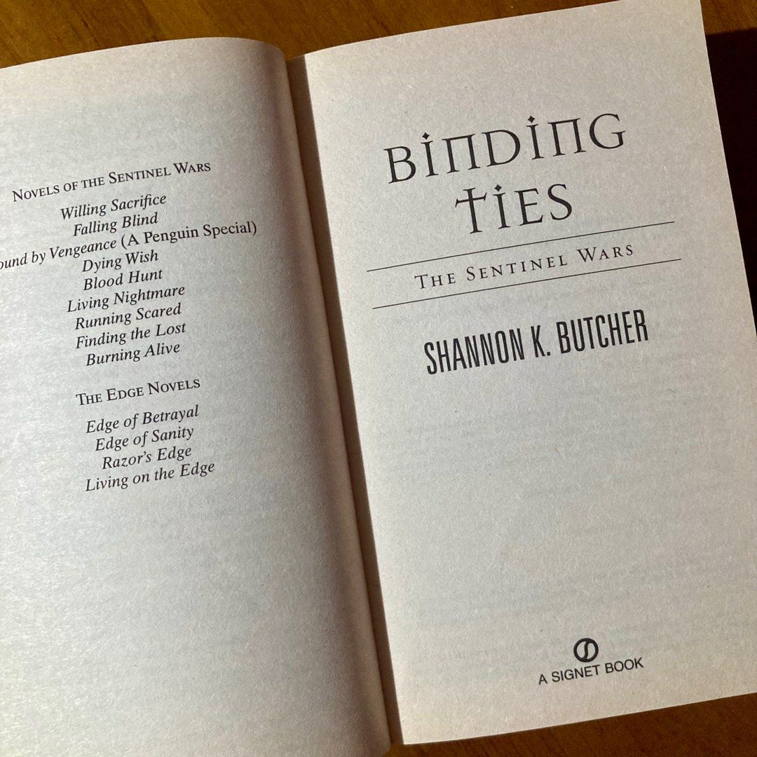 Binding Ties by Shannon K. Butcher (Paranormal Romance / The Sentinel Wars / Vampires / Demons ...