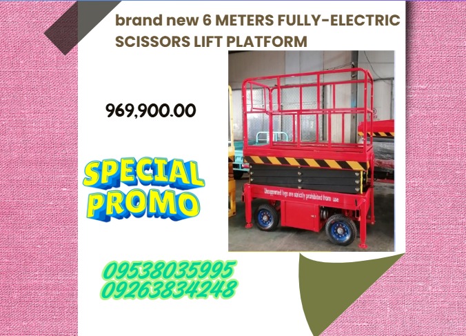 brand new 6 METERS FULLY-ELECTRIC SCISSORS LIFT PLATFORM, Commercial ...