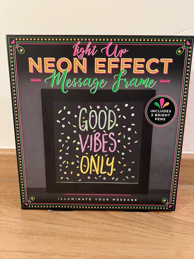 Brand New - Neon Light Effect Message Frame, Hobbies & Toys, Stationery ...