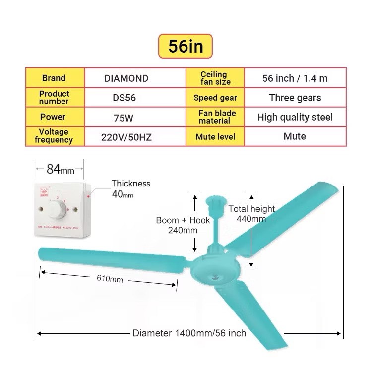 Ceiling Fan / Kipas Siling jenama Fooksung@Diamond, Furniture & Home ...