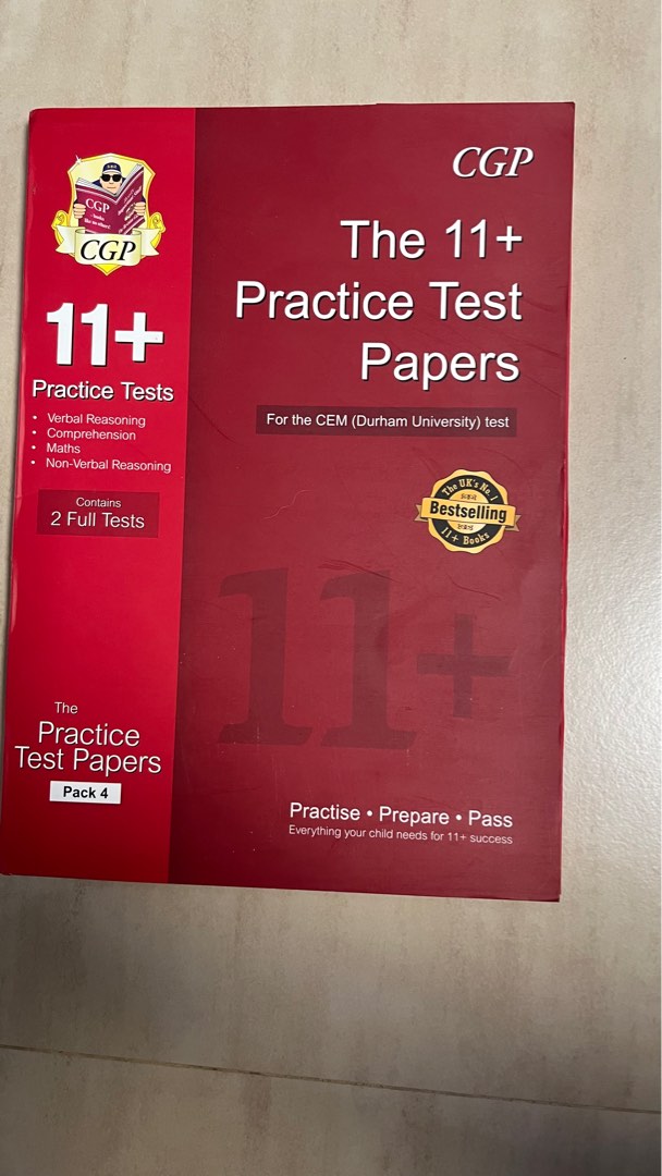 CGP 11+ practice test papers pack 4, 興趣及遊戲, 書本 & 文具, 教科書 - Carousell