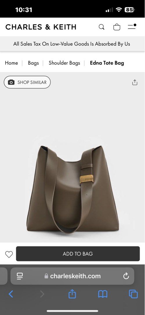 CHARLES AND KEITH TOTEBAG, Women's Fashion, Bags & Wallets, Tote Bags ...