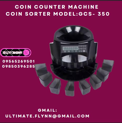 Coin Counter Machine Coin Sorter Model:GCS- 350 Brand new, Commercial ...