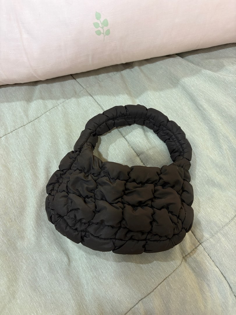 COS MICRO QUILTED BAG IN DARK BROWN, Women's Fashion, Bags & Wallets ...