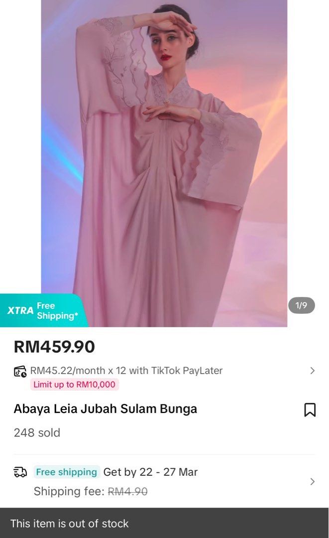 DPLKL RTW Pink Abaya, Women's Fashion, Dresses & Sets, Evening Dresses ...