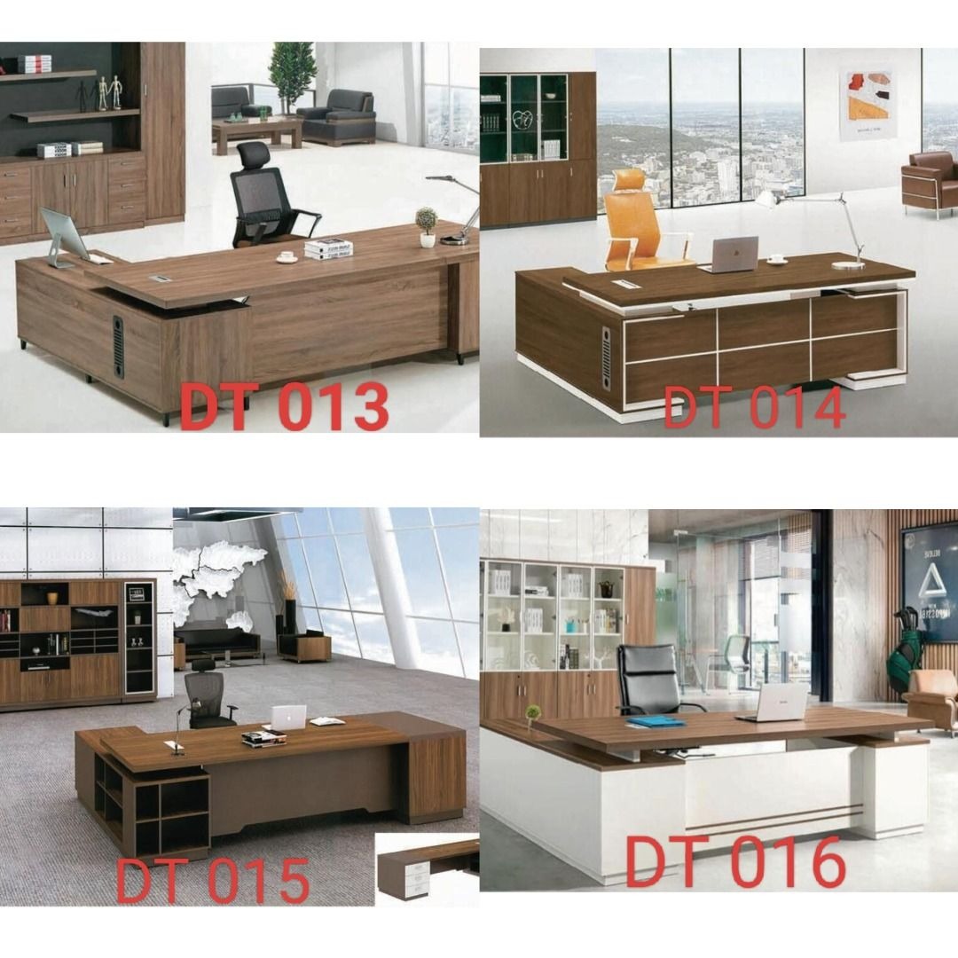 DT 013, DT 014, DT 015,DT 016, Director Table w L-Shape Cabinet ...