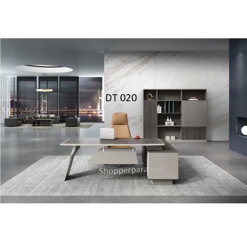 DT 020 Director Table w L Shape Cabinet, Executive Table Office Table ...