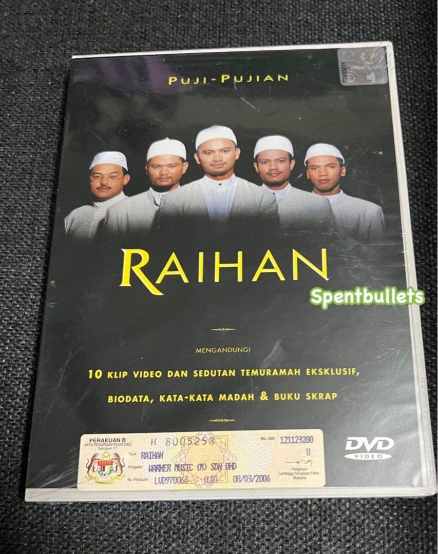 DVD raihan puji pujian ori sealed melayu nasyid X cd kaset cassette rock rabbani hijjaz saujana ...