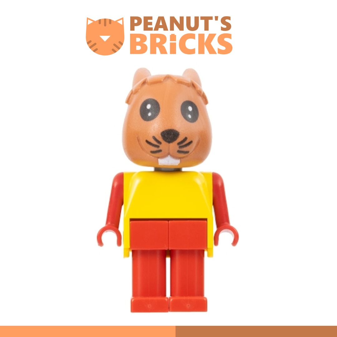 fab3a Lego Minifigure Fabuland Rabbit - Rufus Rabbit, Brown Head, Red ...