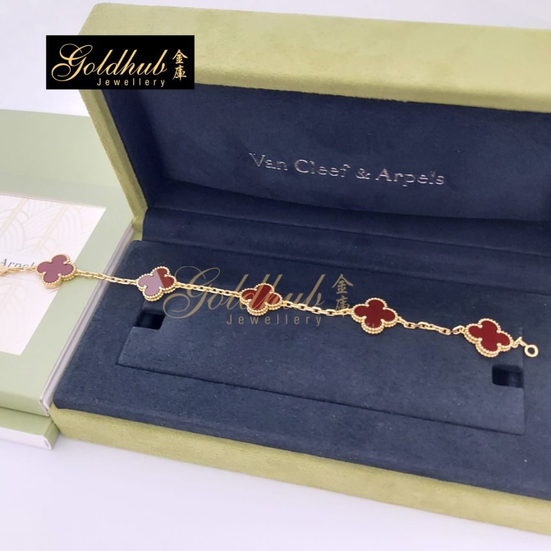 [Reserved] [Full Set: 18.5cm] Van Cleef & Arpels VCA Vintage Alhambra 5 ...