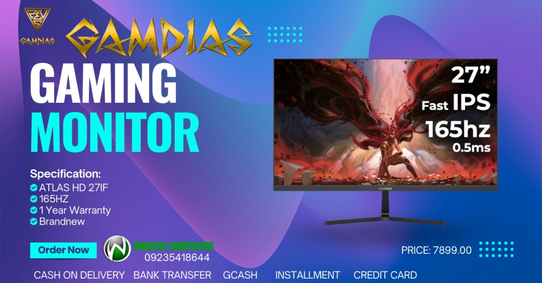 GAMDIAS GAMING MONITOR 27 INCH, Computers & Tech, Parts & Accessories ...