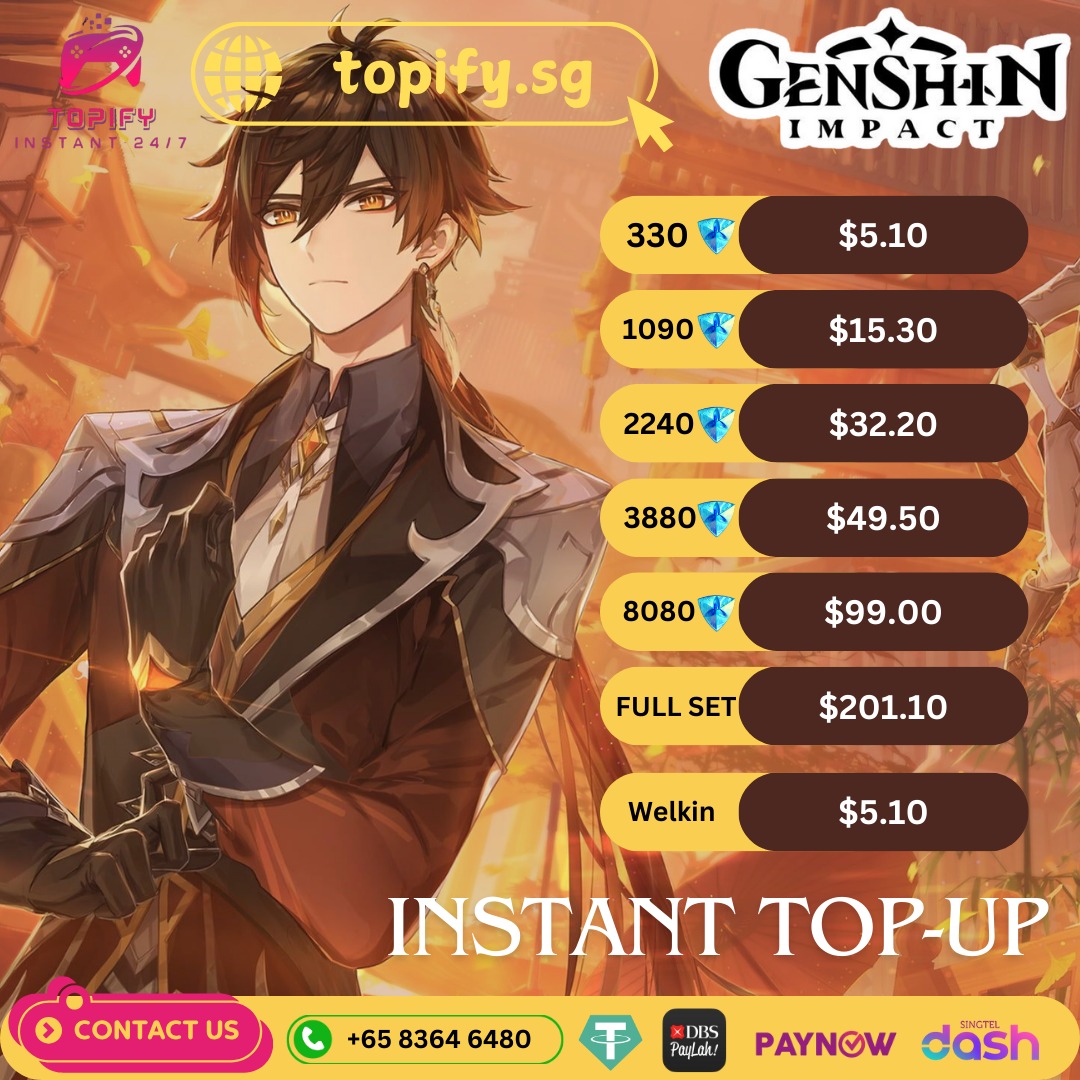 Genshin Impact NO LOGIN [8080 $99.00] | Genshin Impact Topup | Genshin ...
