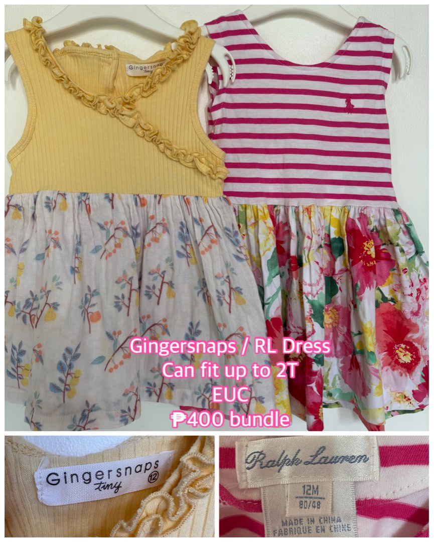 Gingersnaps/RL Dress Bundle, Babies & Kids, Babies & Kids Fashion on ...