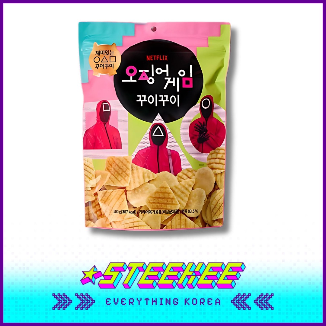GS25 Netflix Squid Game Fish Snacks Chips Biscuit Kkui Kkui 100g by Steekee Korea 3040, Food ...
