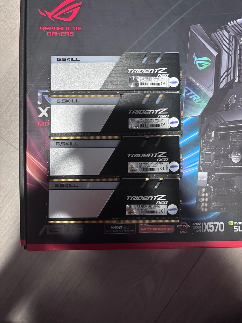GSkill Trident Z Neo 32gb 3200mhz DDR4 kit, Computers & Tech, Parts ...