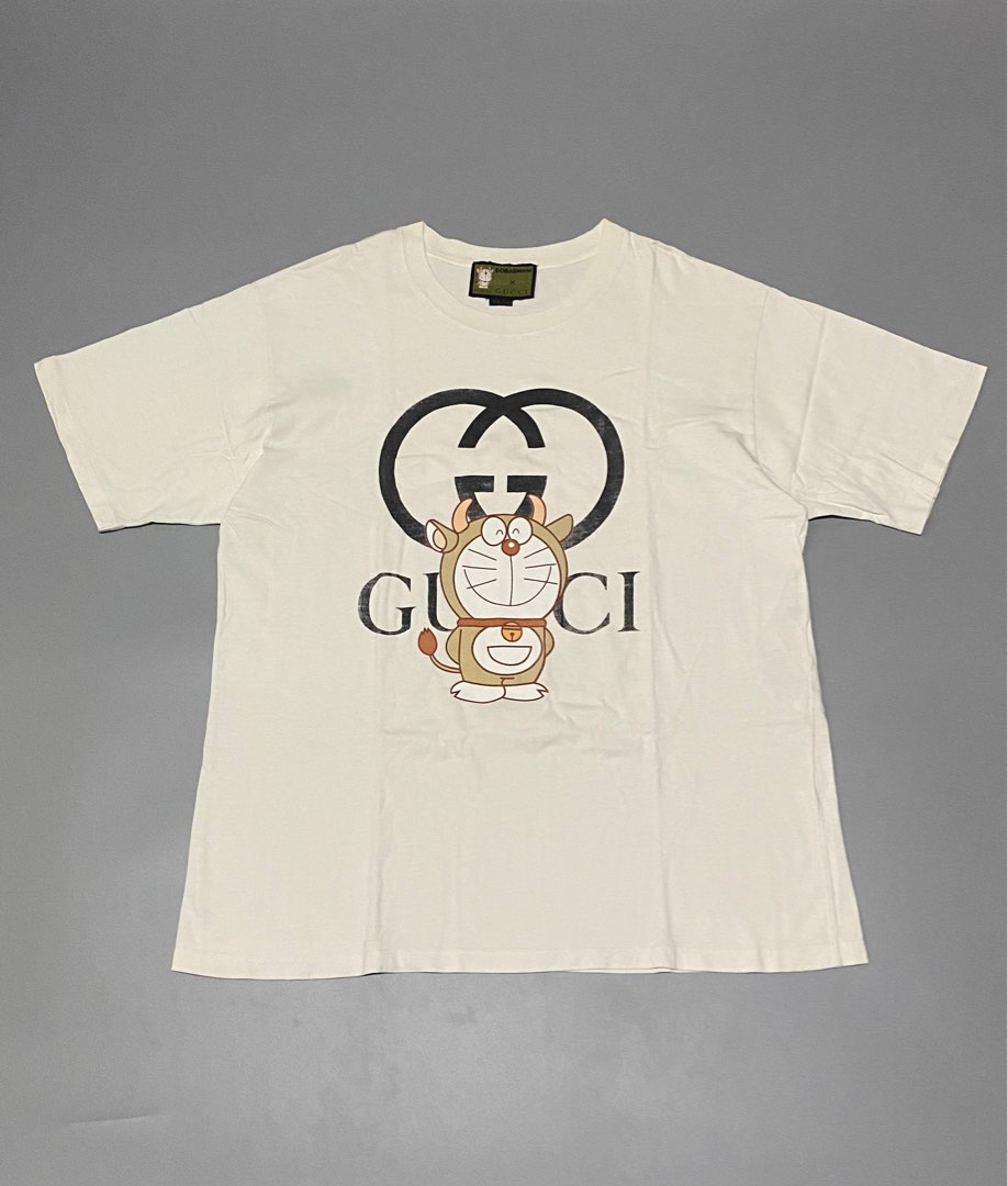 GUCCI X DORAEMON SHIRT, Luxury, Apparel on Carousell