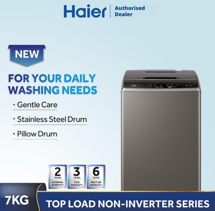 Haier Top Load 7kg Washing Machine Non-Inverter, TV & Home Appliances ...