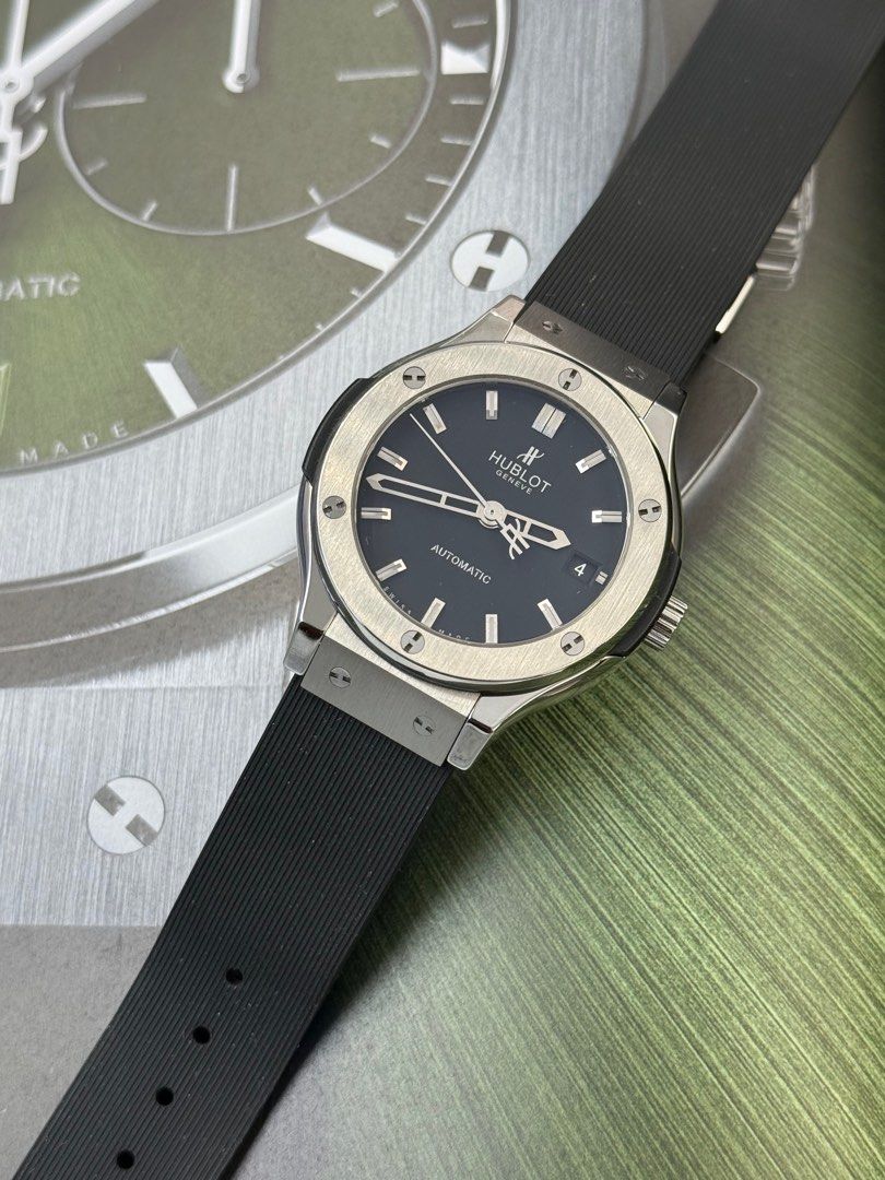 Hublot Classic Fusion Titanium / Black Dial 38mm - Mid Size (Complete Set) (Rolex/ IWC/ Omega ...