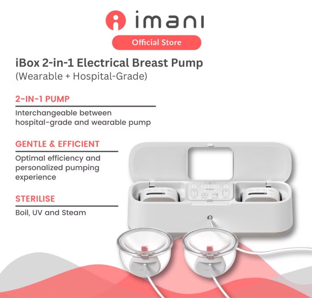 imani iBox 2-in-1 Electrical Breast Pump (Wearable + Hospital Grade ...