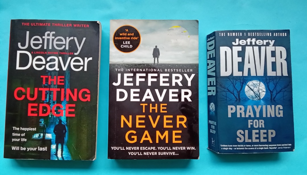 Jeffery Deaver, The Never Game, Praying for sleep, the Cutting Edge ...