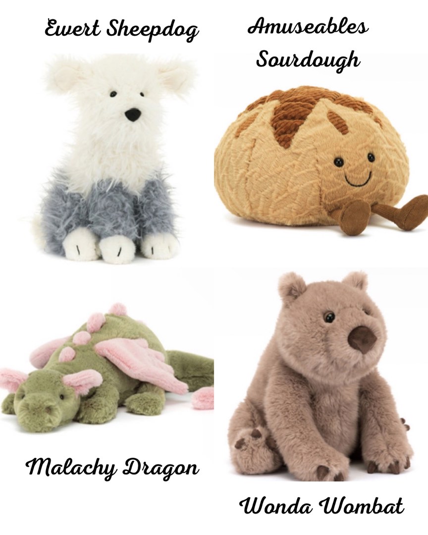 預購‼️JellyCat 4-5月新貨 Malachy Dragon / Ewert Sheepdog / Amuseables ...