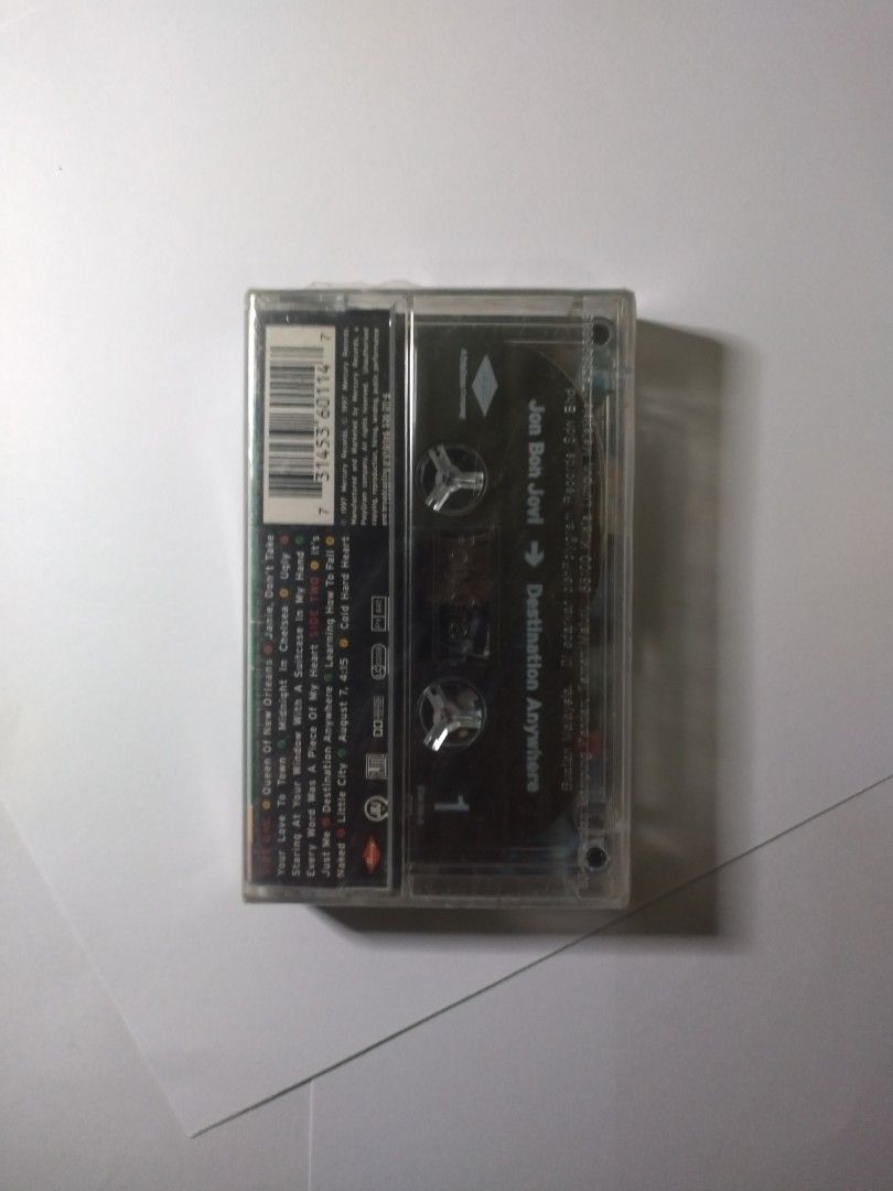Kaset JON BON JOVI "Destination Anywhere" Cassette Tape, Hobbies & Toys ...