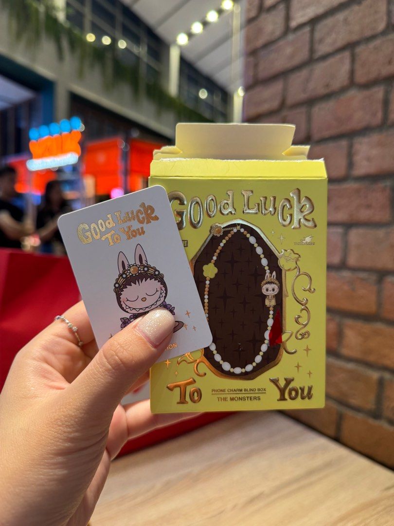 Labubu Phone Strap (POP MART THE MONSTERS GOOD LUCK TO YOU), Hobbies ...