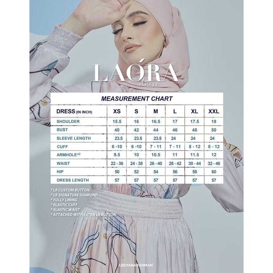 Leeyanarahman laora dress saiz S, Women's Fashion, Muslimah Fashion ...