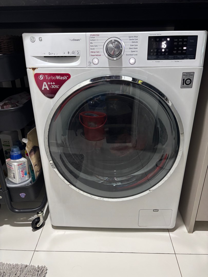 LG washer 9KG, TV & Home Appliances, Washing Machines and Dryers on Carousell