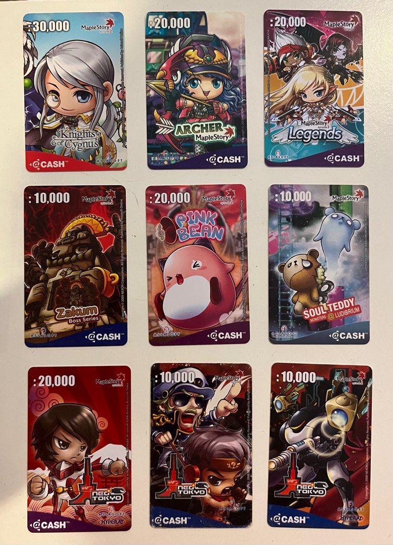 MapleStory Prepaid Cards, Hobbies & Toys, Toys & Games on Carousell
