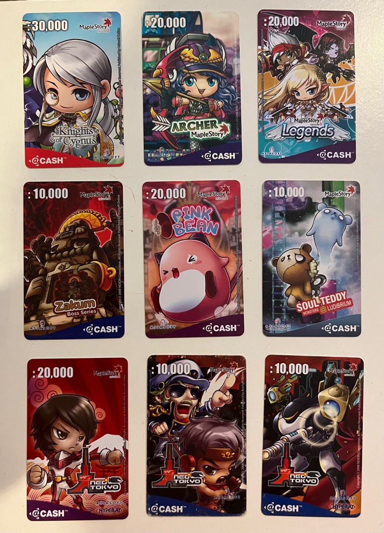 MapleStory Prepaid Cards, Hobbies & Toys, Toys & Games on Carousell