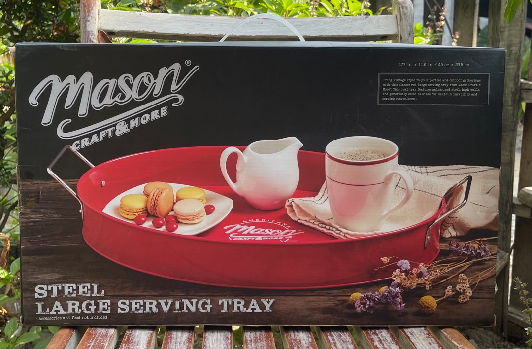 Mason Craft & More Steel Large Serving Tray /Serving Tray /Tray ...
