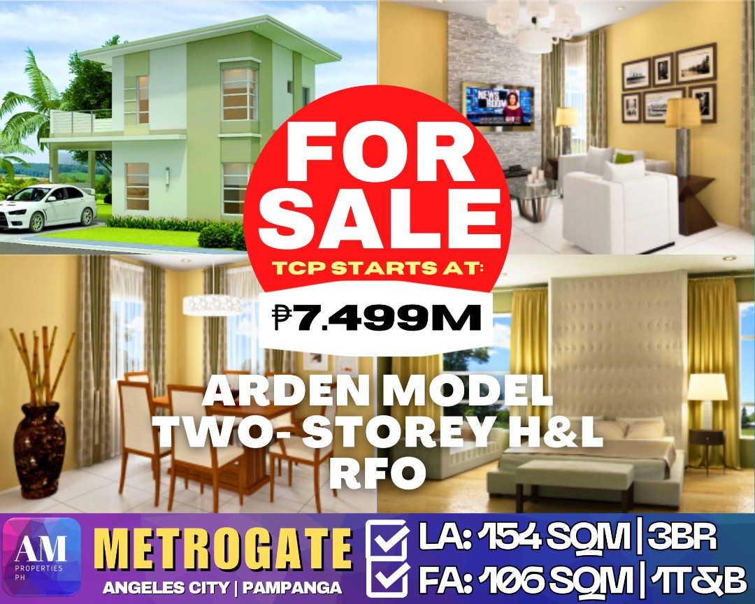 Metrogate Angeles City, Pampanga Arden Model Two- Storey H&L 3BR, RFO ...
