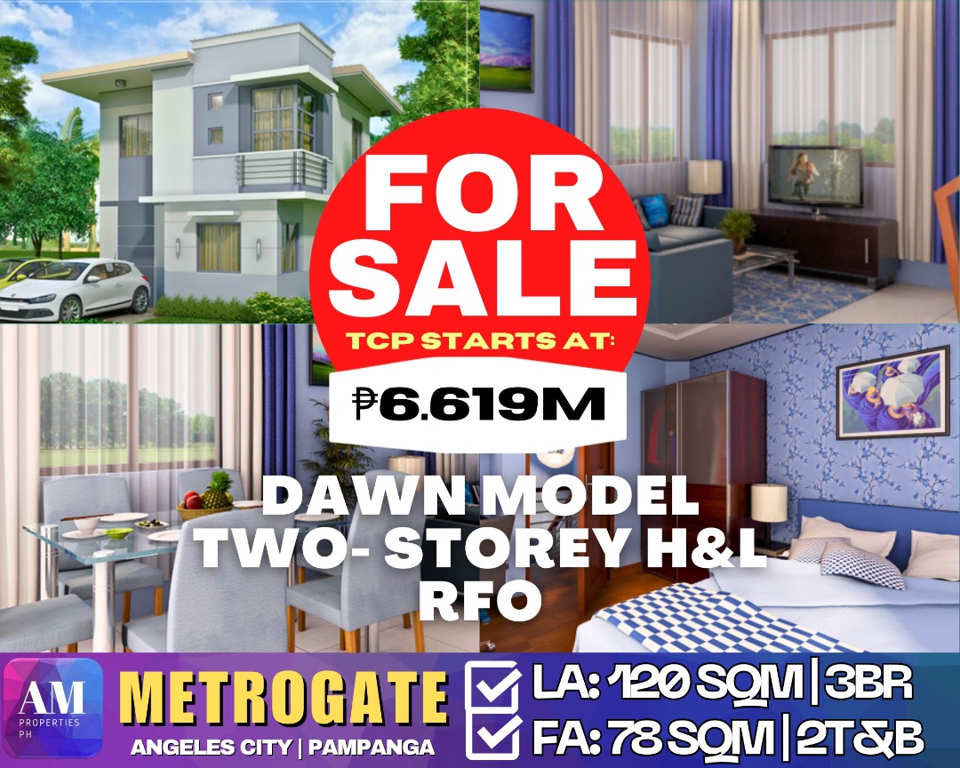 Metrogate Angeles City, Pampanga Dawn Model Two- Storey H&L 3BR, RFO ...