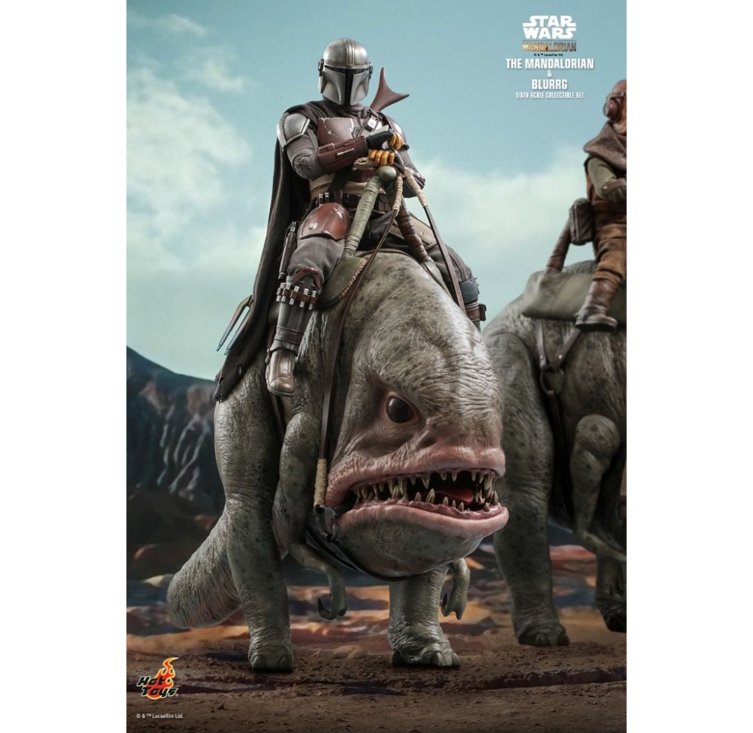 [MIB] Hot Toys 1/6 Star Wars Mandalorian & Blurrg TMS046, Hobbies ...