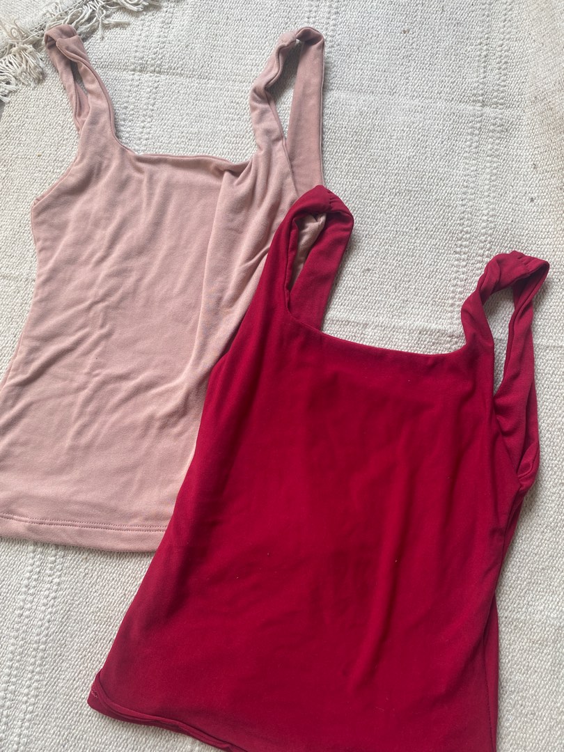 MICHI body hugging square cut tank top, Women's Fashion, Tops ...