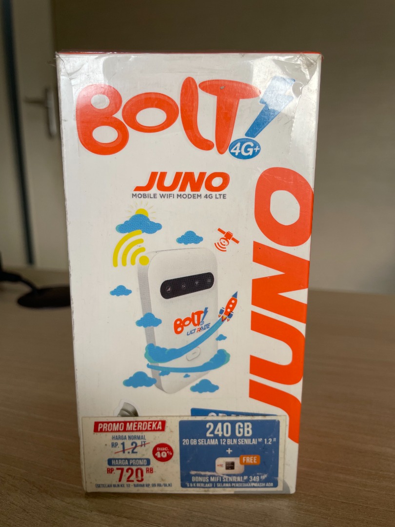 MODEM MIFI BOLT JUNO 4G LTE MV005 MIFI MOVIMAX, Elektronik, Komputer ...