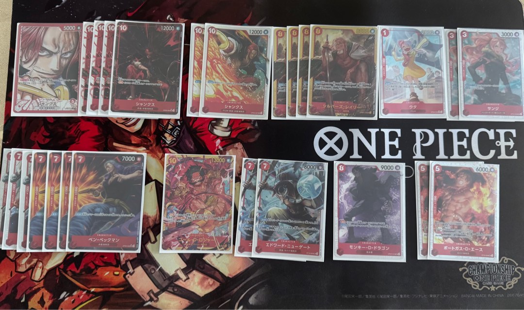 One Piece TCG Red/Shanks deck cards, Hobbies & Toys, Toys & Games on ...