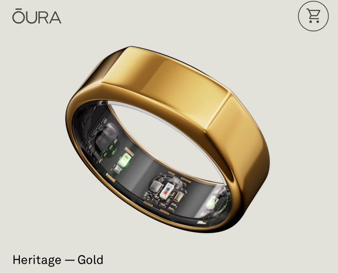Oura Ring Gen 3 Gold Size 8, Luxury, Accessories on Carousell