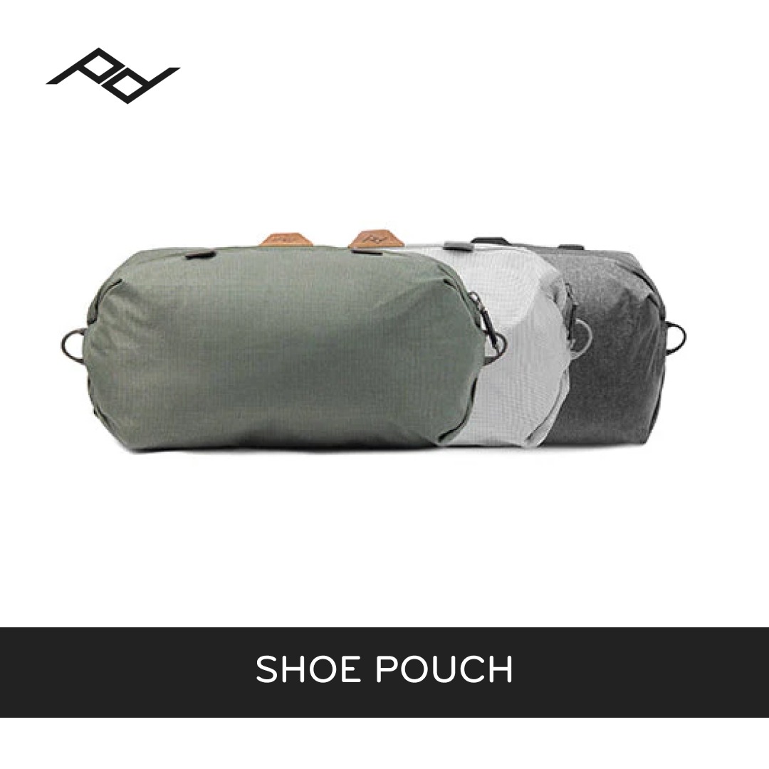 Peak Design Shoe Pouch (Charcoal, Sage, Raw), Men's Fashion, Footwear ...