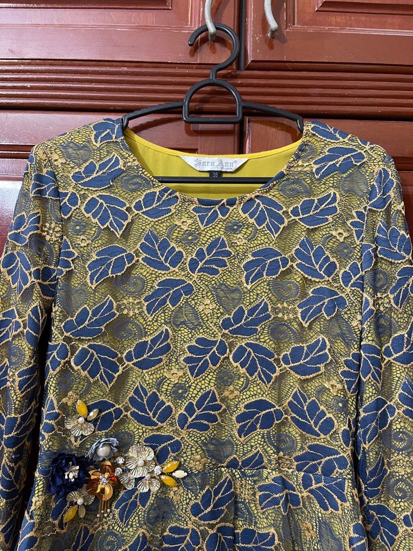 Peplum Lace Kurung by Sara Ann Fashion in yellow colour, Women's ...
