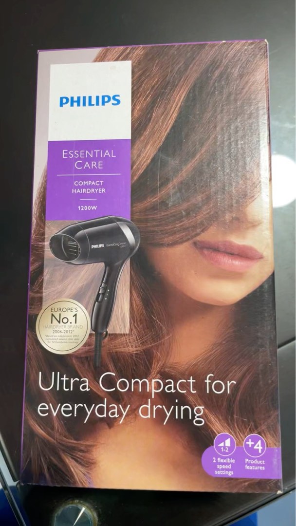 Philips Essential Care Compact Hair Dryer 1200W, Beauty & Personal Care, Hair Products on Carousell