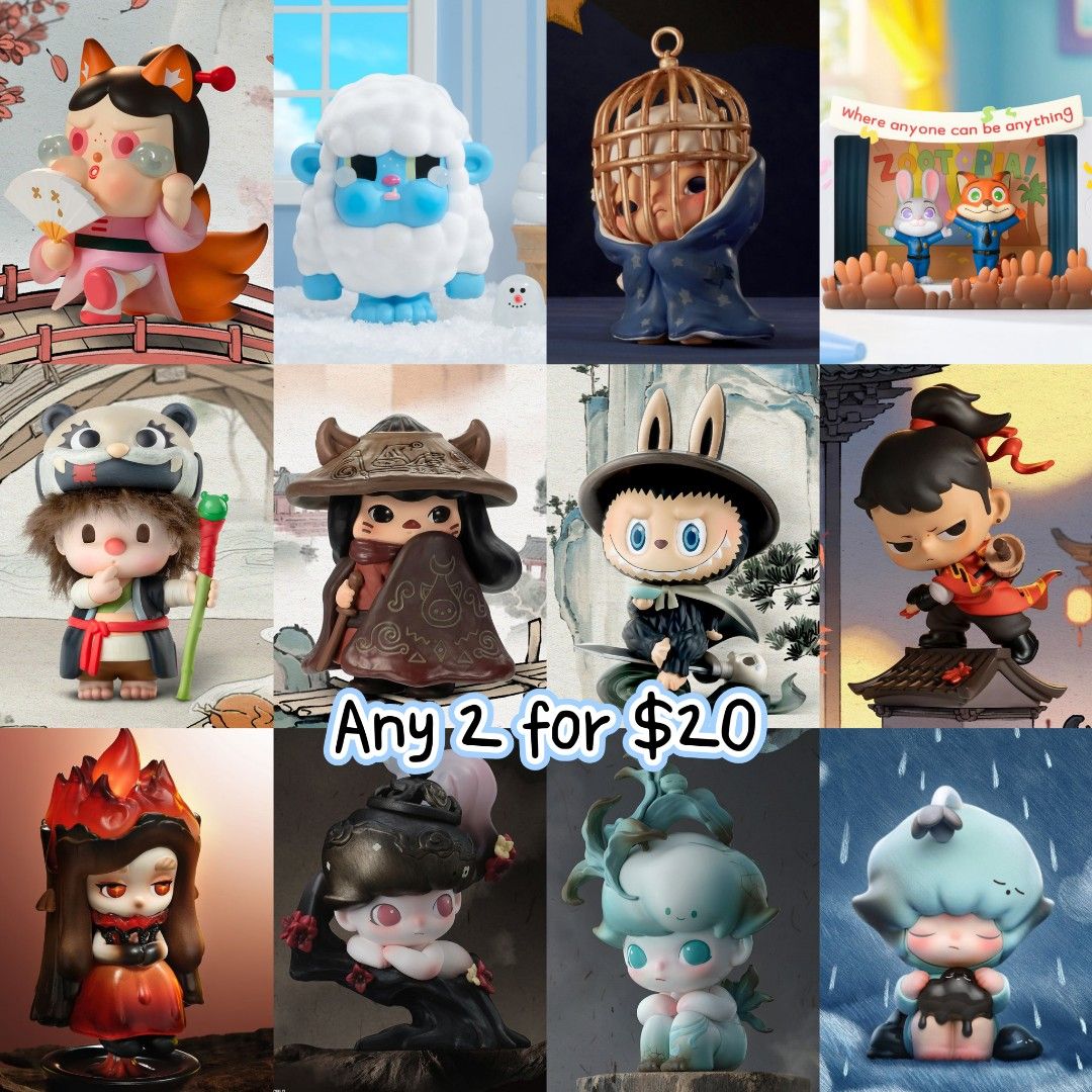 Popmart Dimoo Stories in a cup Bamboo Painting, Springtime, Sandalwood ...