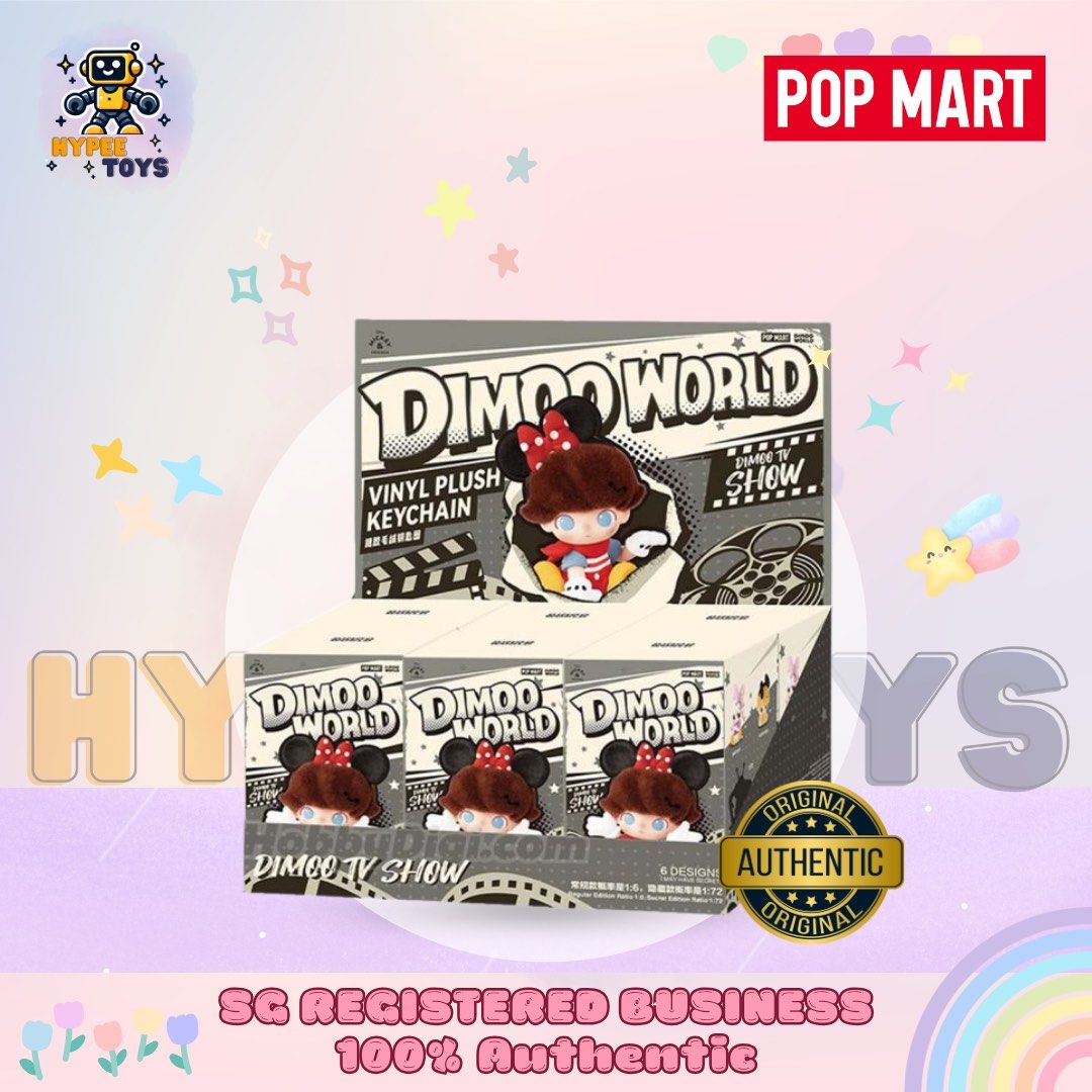 POP MART Dimoo World X Disney Series Plush Keychain, Hobbies & Toys ...