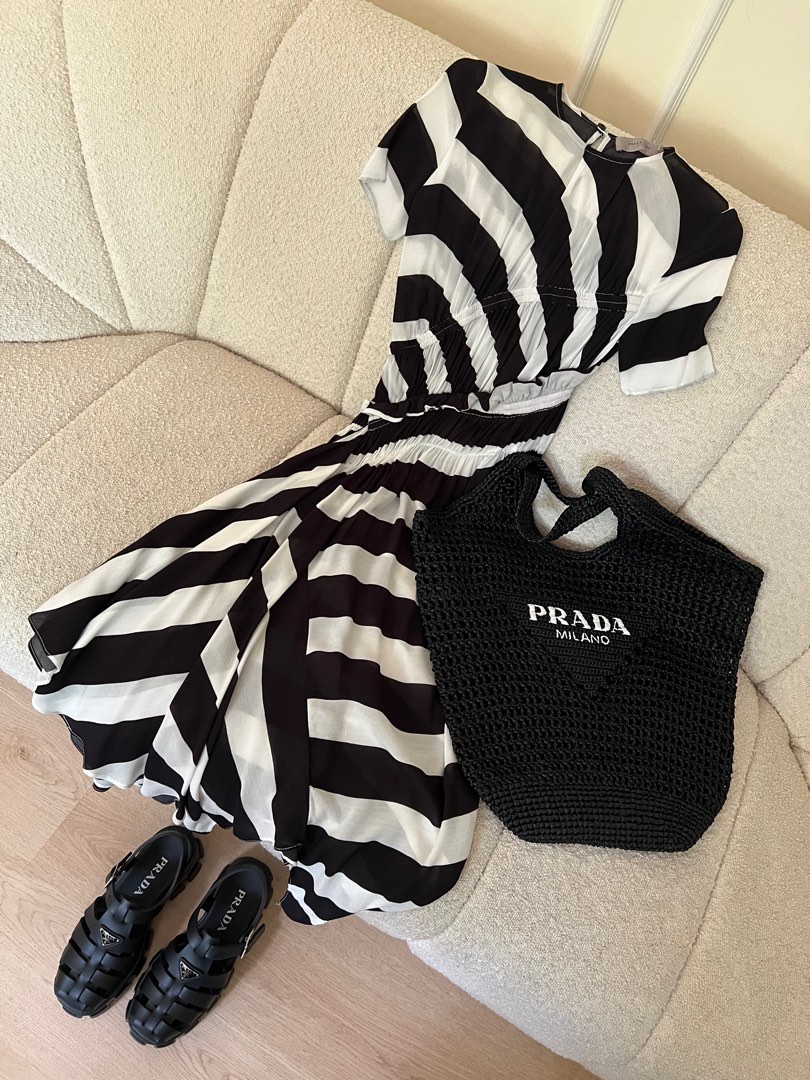 PREEN LINE Asymmetrical Dress in Black White, Women's Fashion, Dresses ...