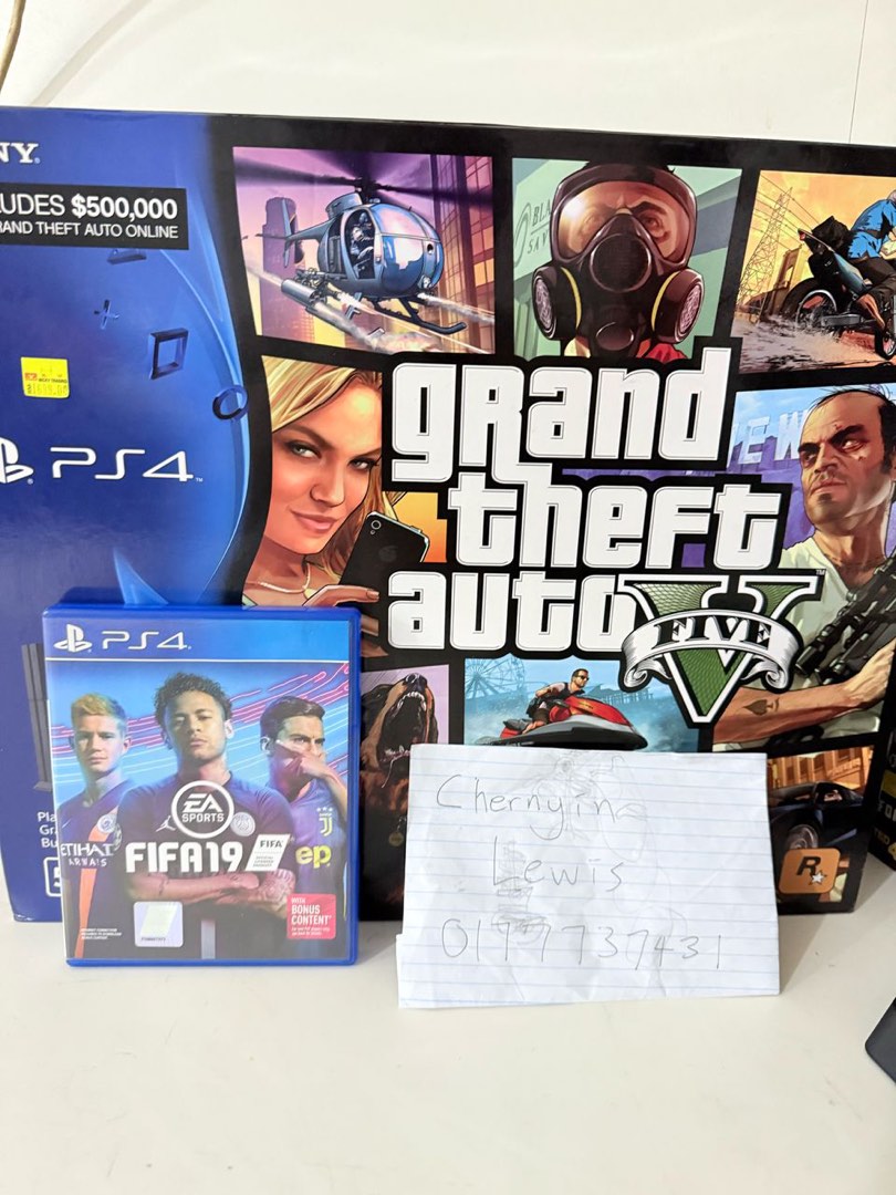 Ps4 complete set with box free 1 game, Video Gaming, Video Game ...