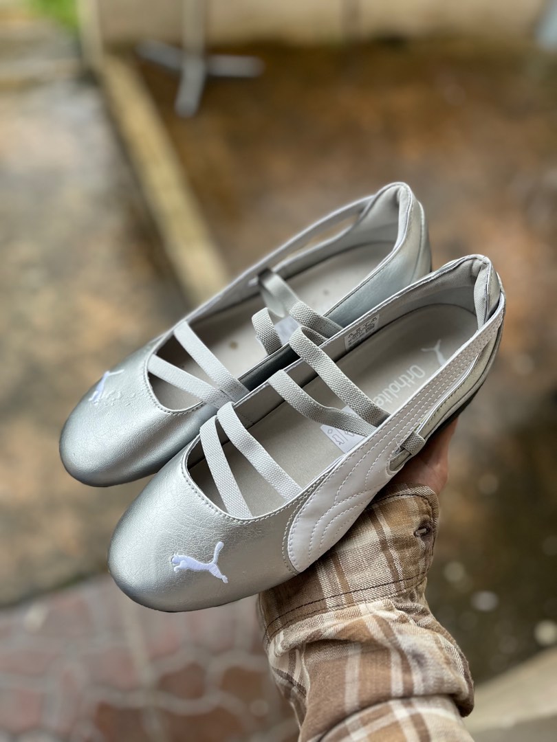 PUMA SPEEDCAT BALLET SILVER METALLIC, Fesyen Wanita, Sepatu di Carousell